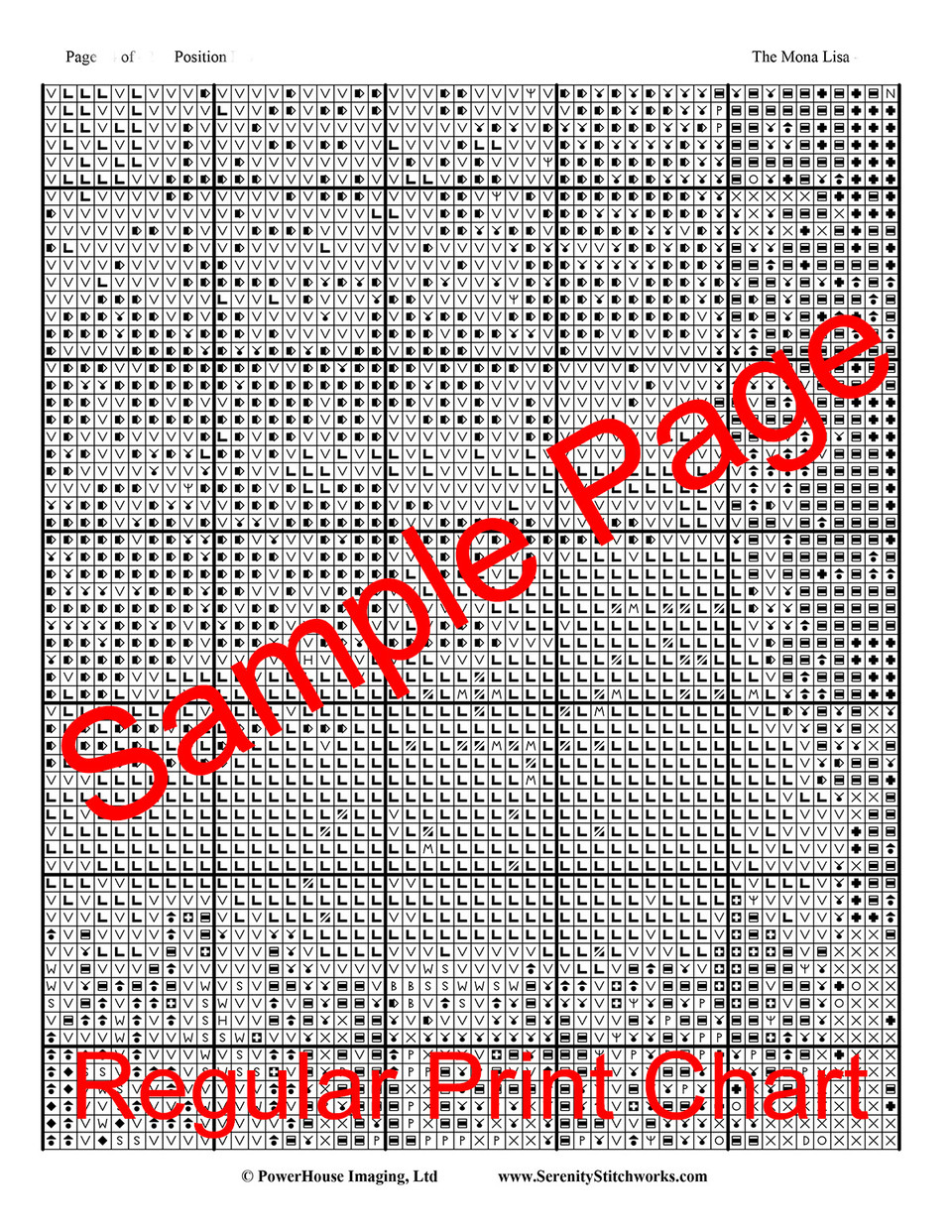 Mona Lisa Cross Stitch Pattern - Leonardo da Vinci