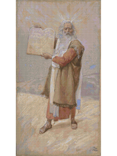 Moses and the Ten Commandments Cross Stitch Pattern | James Tissot ...