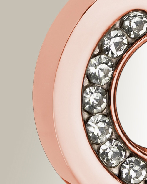 rose gold plated tender ring remembrance jewelry with clear stones