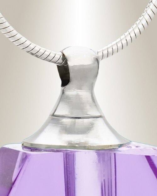 Violet Integrity urn pendants and colored glass jewelry urns