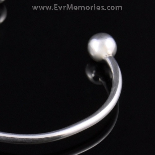 Sterling silver Forever Love memorial bracelet for holding cremains