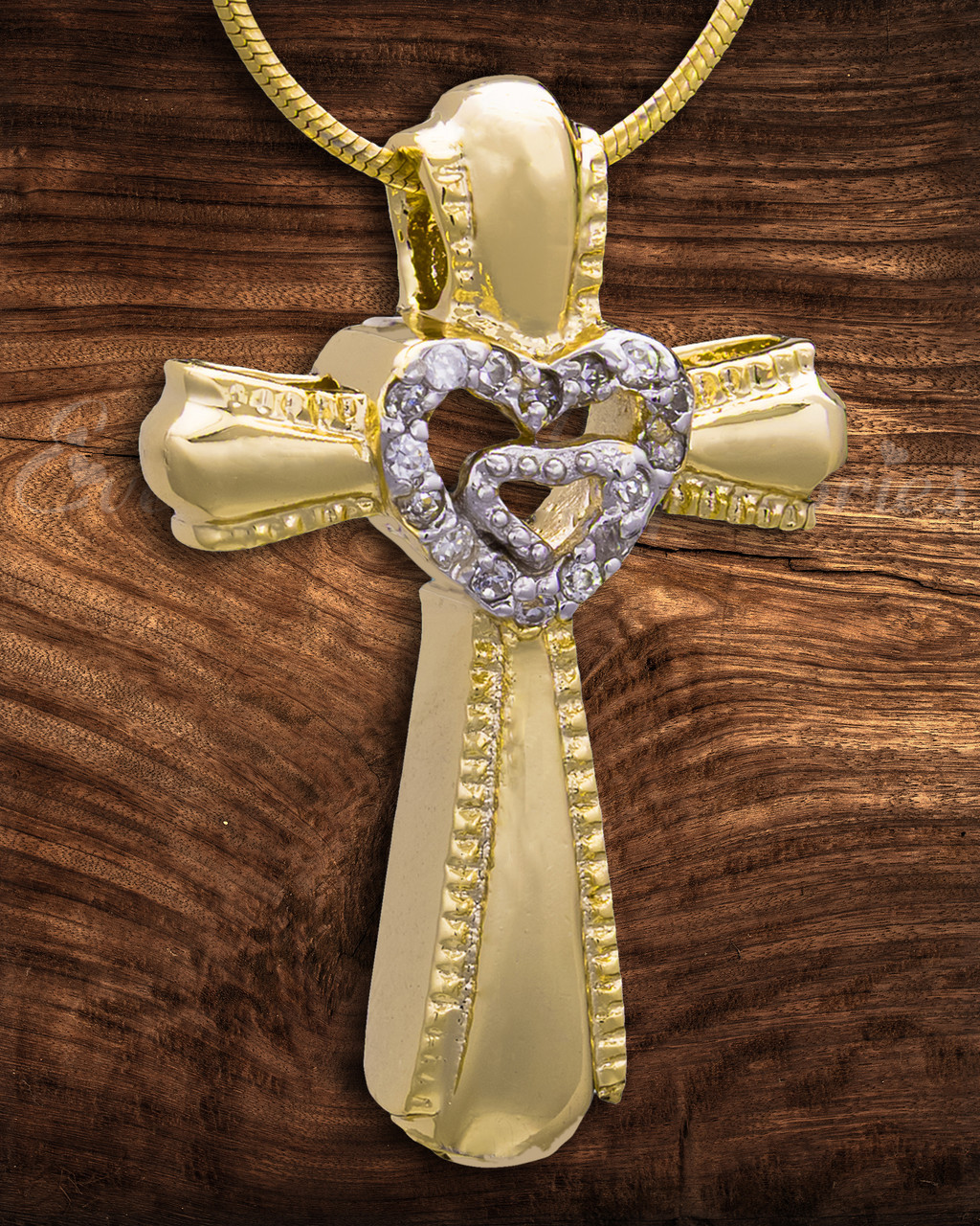 Gold Plated Always Cross cremation jewelry and cross keepsake jewelry.