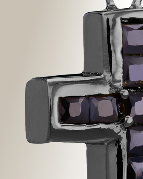 Black Stoic Cross cremation jewelry and cross keepsake jewelry