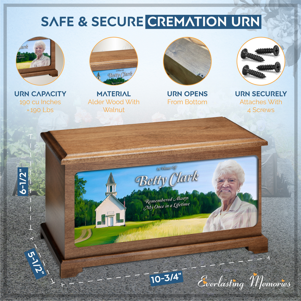 School House Digital Photo Urns, Urns for Teachers, Urns for Moms