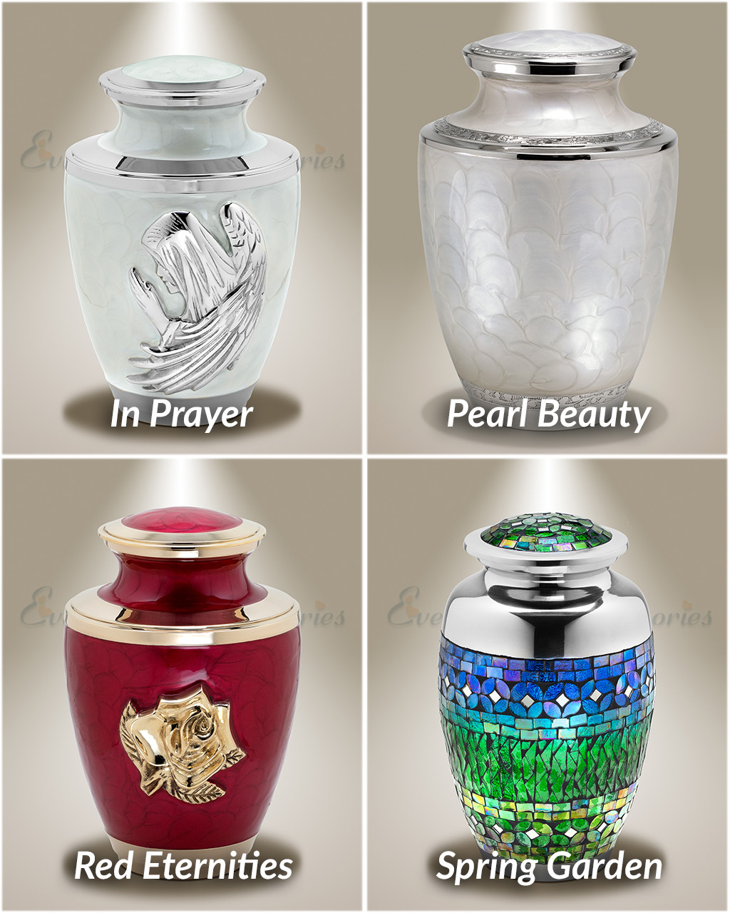 Grand Standard Urn Memorial Package, Funeral Picture, Cremation Urn
