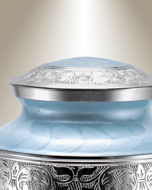 Blue Angel Wings Individual Cremation Urn, Blue Adult Cremation Urn ...