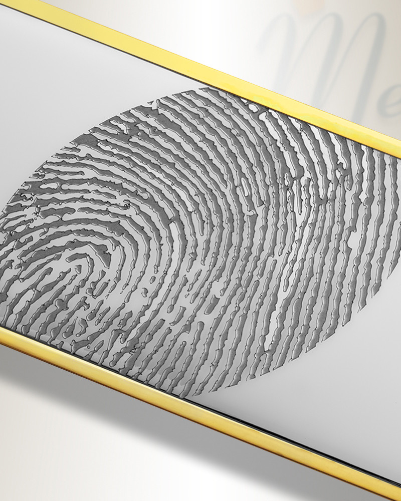 Stainless Steel Silver on Gold Fingerprint Money Clip, Stainless Steel ...
