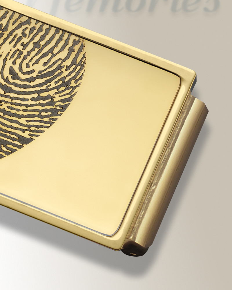 Stainless Steel Gold on Gold Fingerprint Money Clip, Stainless Steel ...