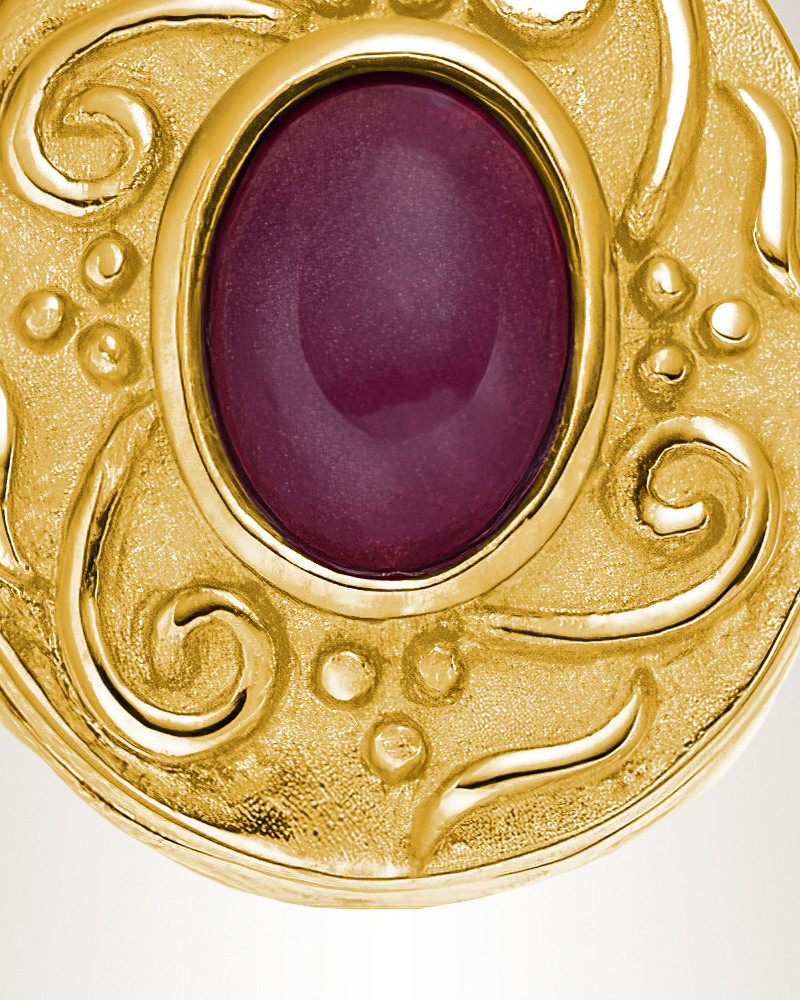 Gold Plated Fallon Round Picture Locket Cremation Urn Pendant, Locket ...