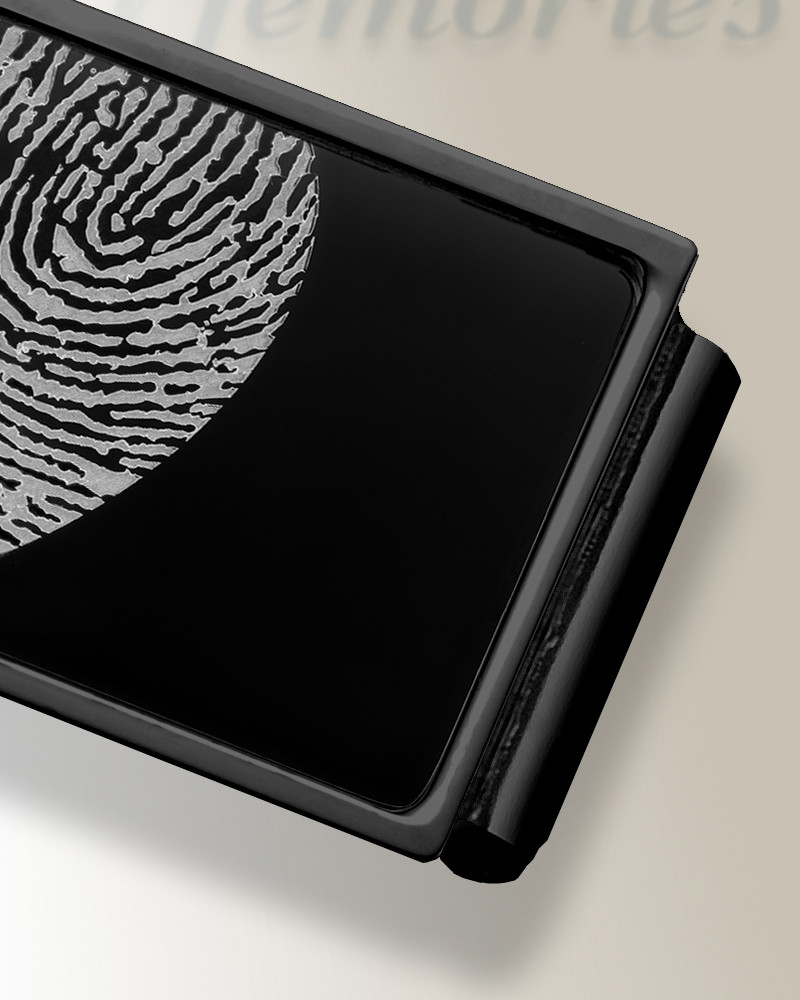 Stainless Steel Black on Black Fingerprint Money Clip