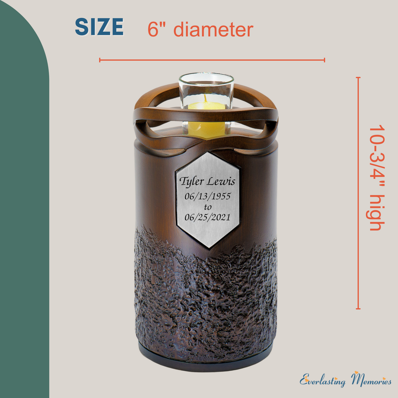 Infinity Wood With Memorium Cremation Urn, Individual Cremation Urn ...
