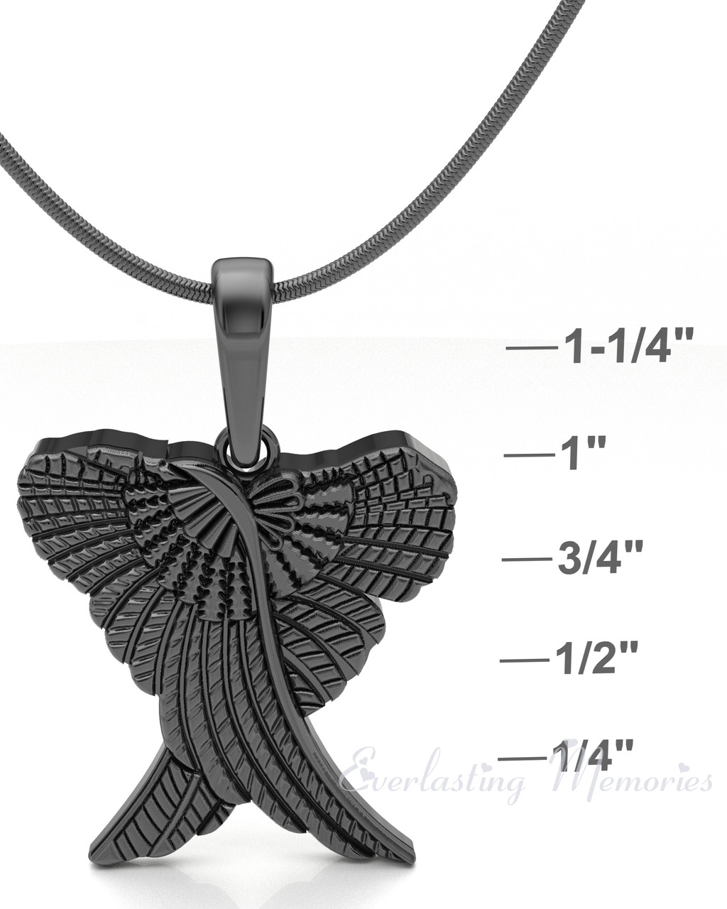 Black In Peace Forever Sealed Urn Pendant, Waterproof Ash Pendants