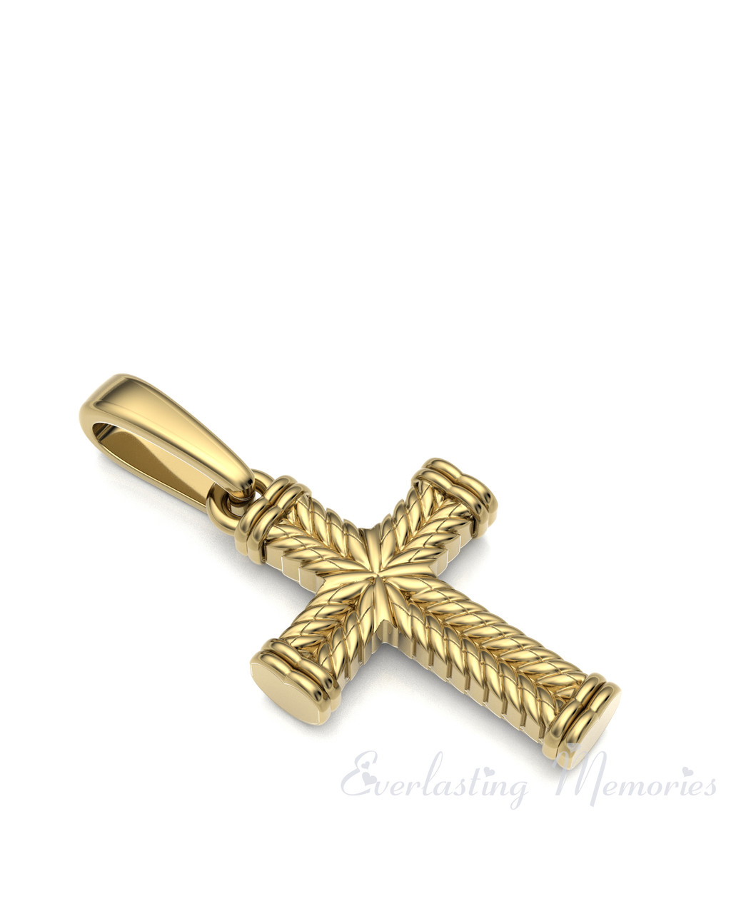 Gold Plated Cable Cross Forever Sealed Memorial Jewelry, Waterproof ...