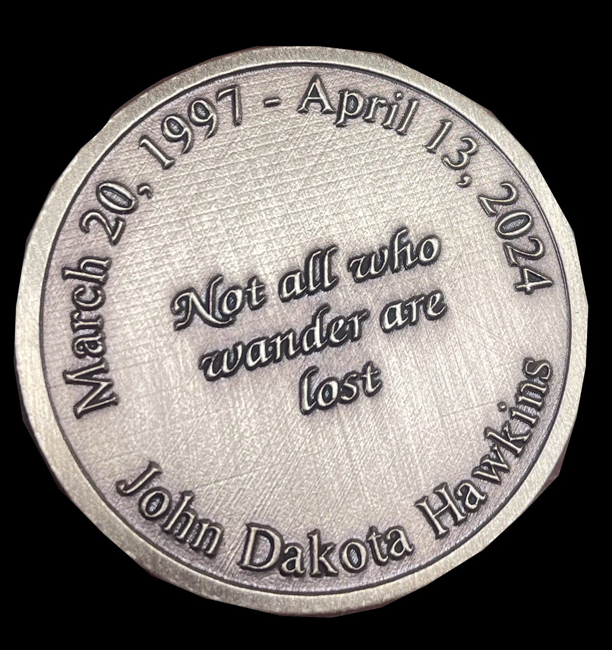 John Dakota Hawkins Memorial Coin Copper