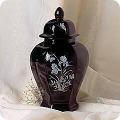 Women's cremation urns and feminine styled memorial urns for ashes