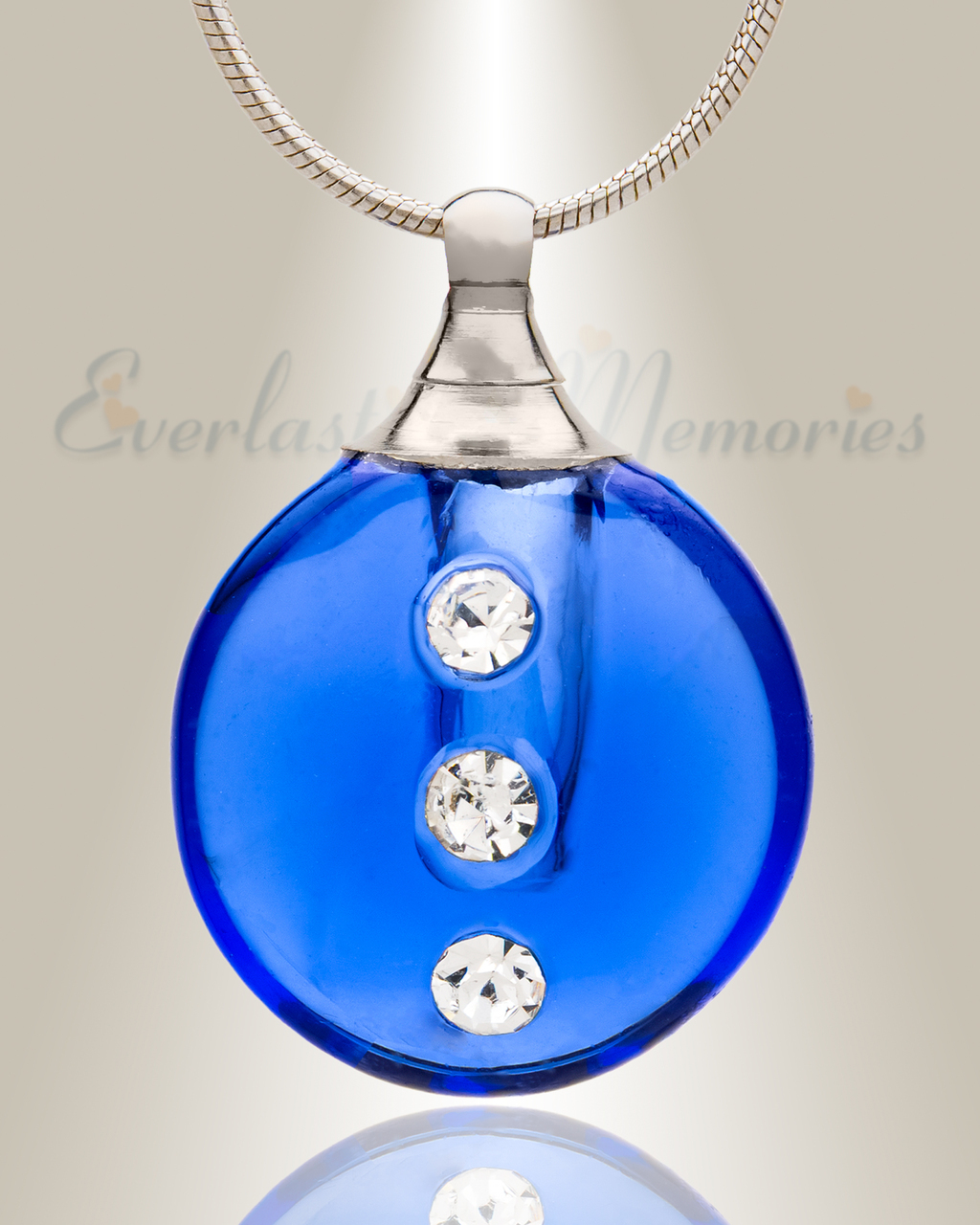 Blue Stability cremation lockets and glass memorial jewelry for family ...