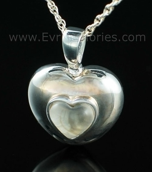 High quality silver april heart cremation pendantsEvrMemories