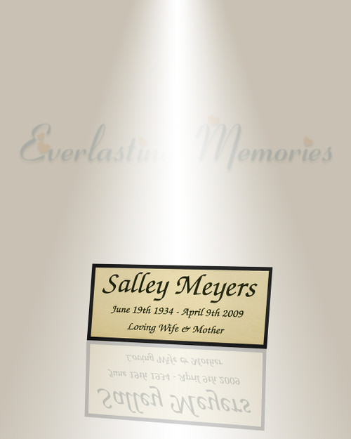 Dorado medium black plated back plate with gold top plate for words