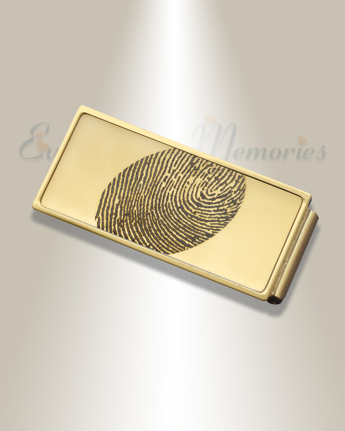 Stainless Steel Gold on Gold Fingerprint Money Clip, Stainless Steel ...