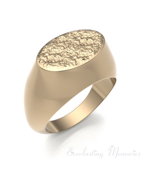 Solid 14K Gold Men's Signet Forever Sealed Memorial Ring, Custom ...