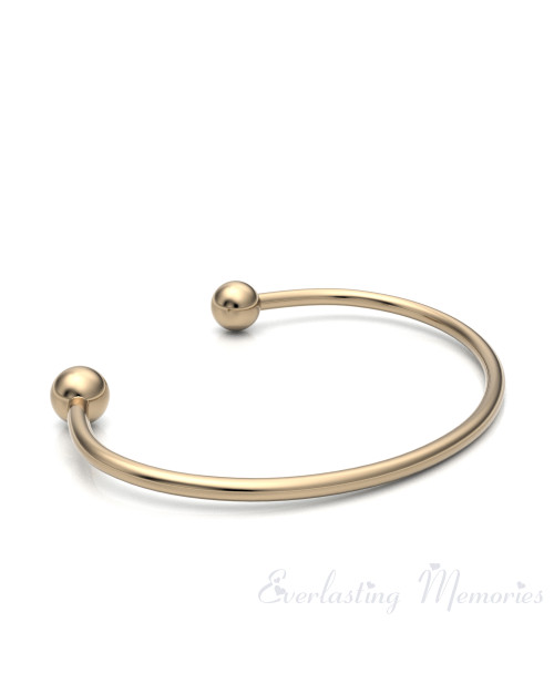 Solid 14k Gold Split Cape Forever Sealed Memorial Bracelet, Waterproof ...