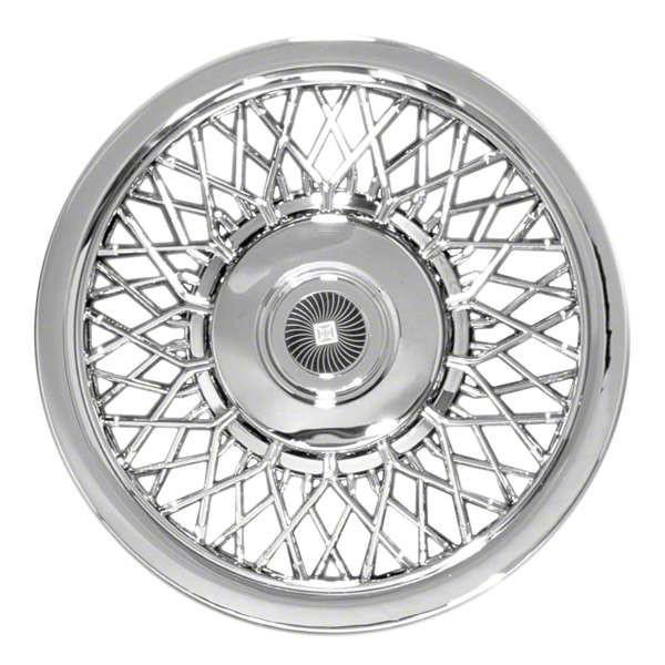 15" Aftermarket Custom Hubcap - 1215 Spoke Wire Design, Chrome, Ready ...