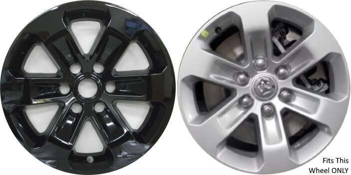 Dodge Ram Black Wheel Skins / Hubcaps / Wheel Covers 18" 2672 2019 2020 ...