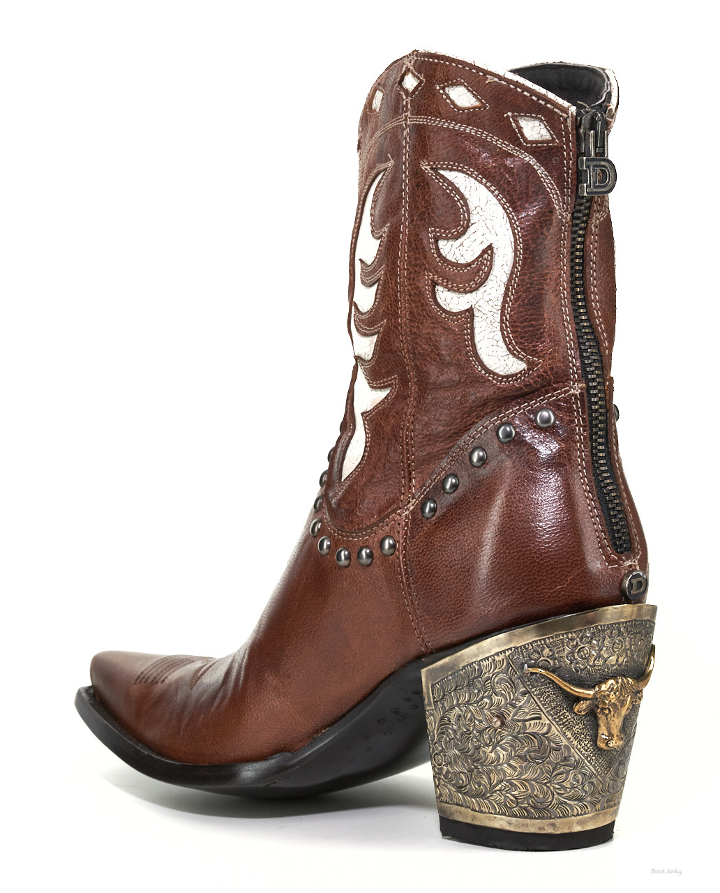 DDBL053-1 DOUBLE D RANCH THE CATTLEMAN BOOT LEATHER ANKLE BOOT ...