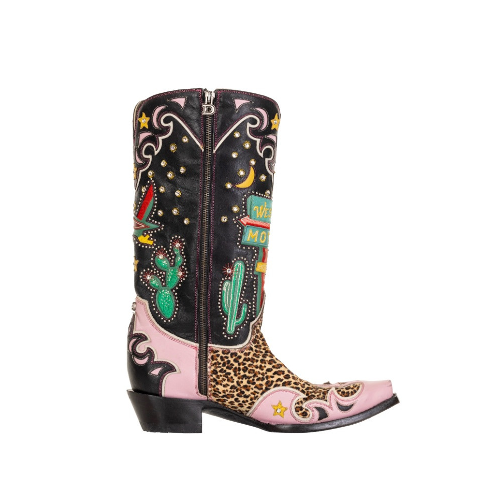 DDL1066-1 DOUBLE D RANCH BEST WESTERN ANIMAL PRINT BLACK PINK 13 ...