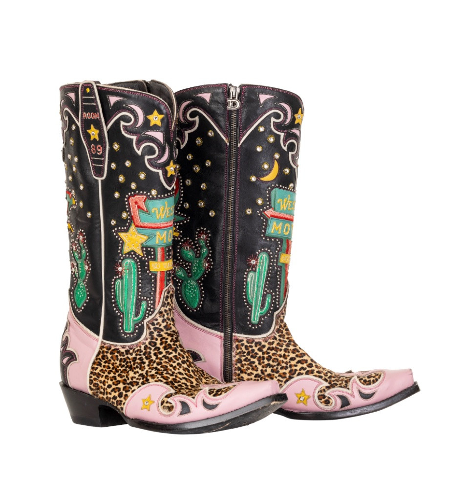 DDL1066-1 DOUBLE D RANCH BEST WESTERN ANIMAL PRINT BLACK PINK 13 ...