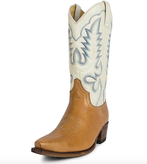SENDRA 17604 JUDY CARMEL WINTER WHITE EMBROIDERED LEATHER BOOTS ...