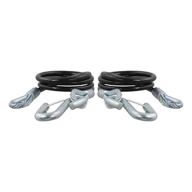 Nylon Coated Safety Cables, Pair- 5000lbs. Minimum Break Force-