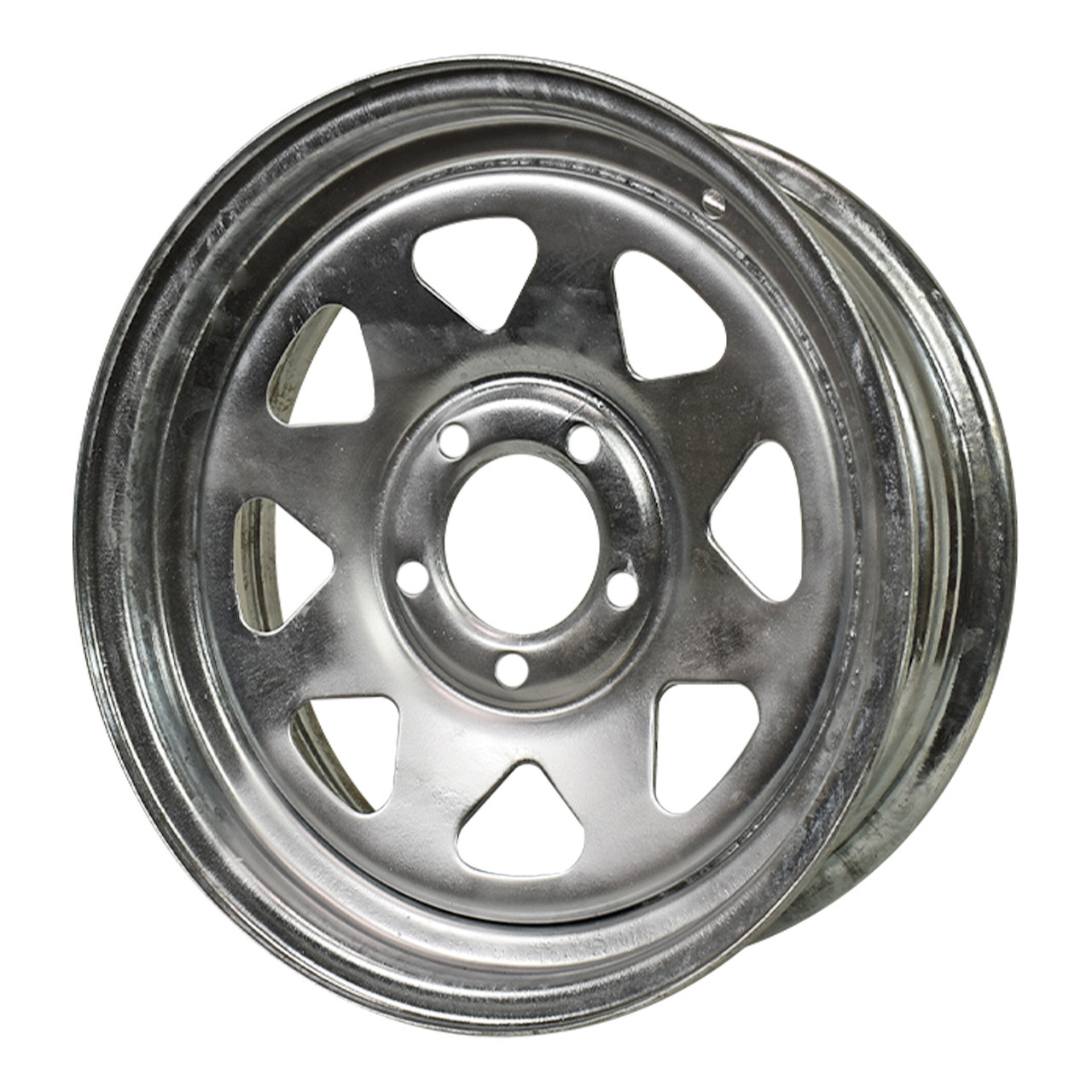 15X5 5-Lug on 4.5" Galvanized Spoke Trailer Wheel