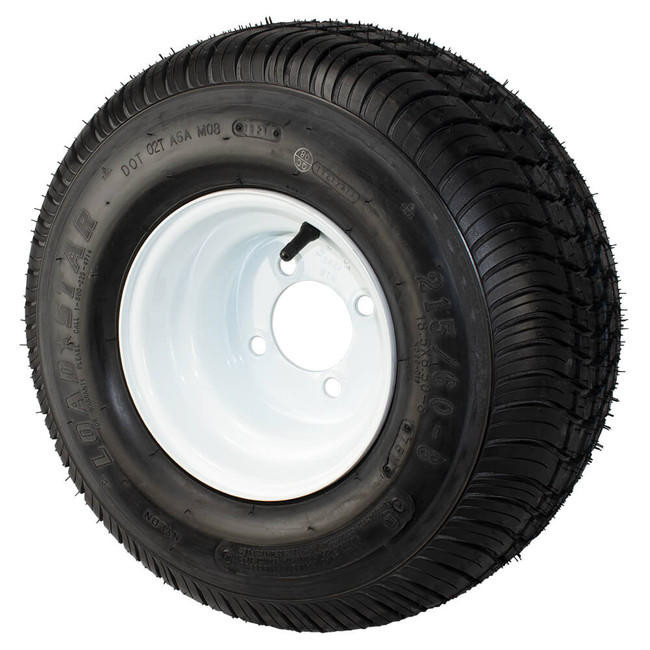 18.5x8.50-8 (215/60-8) Kenda Loadstar Trailer Tire LRC on 4 Bolt White ...