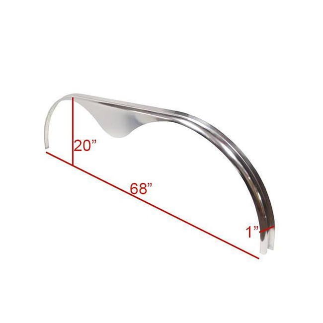 68x1 Tandem Axle .080 Marine Grade Aluminum Fender Flare