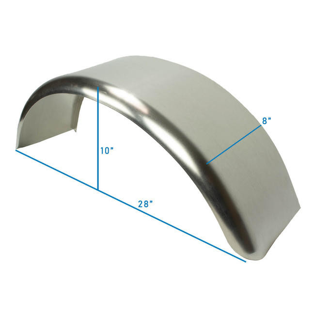 32x9 Single Axle .080 Marine Grade Aluminum Trailer Fender