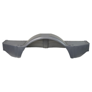 Silver Plastic Single-Axle Trailer Step Fender with Storage