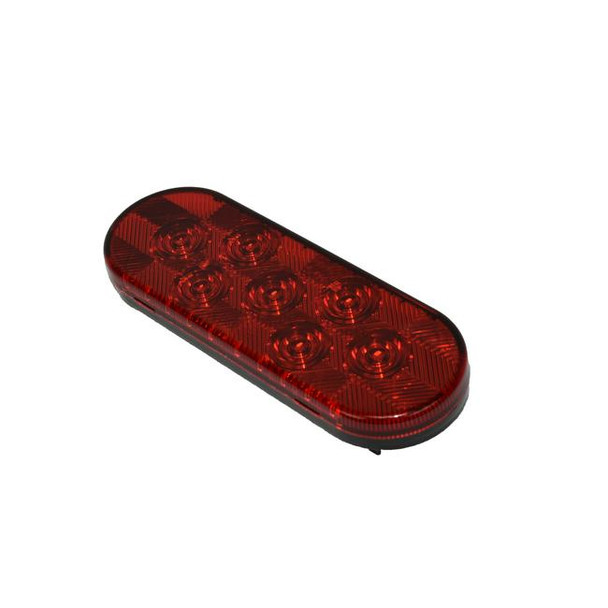 LED 6" Oval Red LED Trailer Tail Light / Turn Signal Light - LT6007LEDR-B