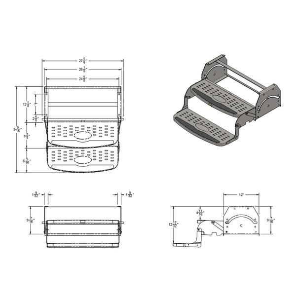 24" Double RV Steps - Flexco