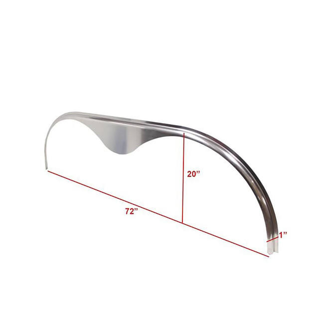 72x1 Tandem Axle .063 Marine Grade Aluminum Fender Flare