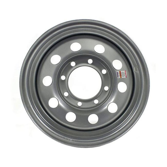 16x6 8-Lug on 6.5" Silver Mod Trailer Wheel