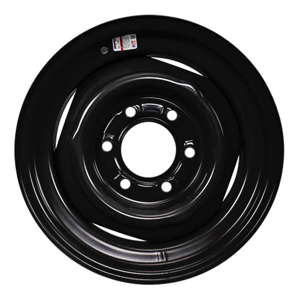 15x6 6-Lug on 5.5" Black Conventional Trailer Wheel