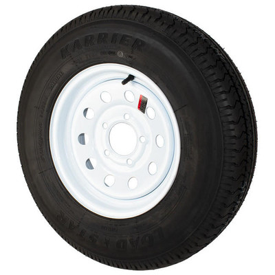 ST185/80R13 Loadstar Trailer Tire LRC on 5 Bolt White Mod Wheel W/O ...