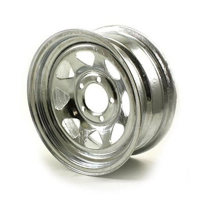 14X5.5 5-Lug on 4.5" Galvanized Spoke Trailer Wheel