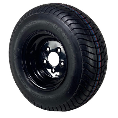 20.5X8.00-10 (205/65-10) GlobalTrax Trailer Tire LRC on 5 Bolt Black Wheel
