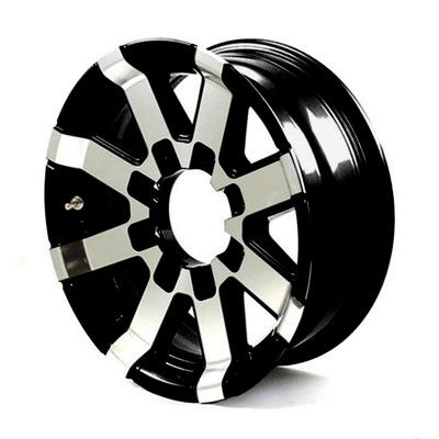 17.5X6.75 8-Lug on 6.5" Aluminum Series 07 Trailer Wheel - Black Accent ...