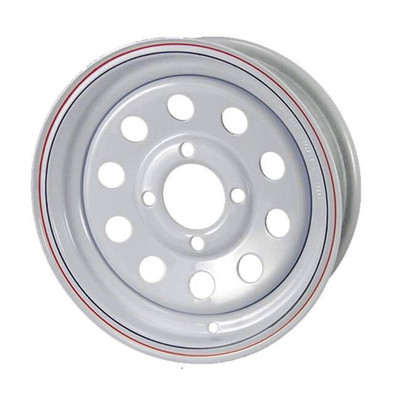 12X4 4-Lug on 4" White Mod Trailer Wheel