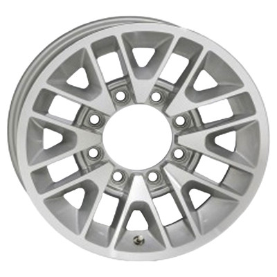 17.5x6.75 8-Lug on 6.5" Aluminum Series 11 Trailer Wheel - Silver Inlay ...
