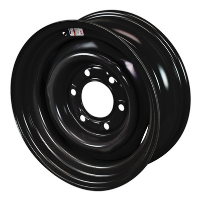 15x6 6-Lug on 5.5" Black Conventional Trailer Wheel