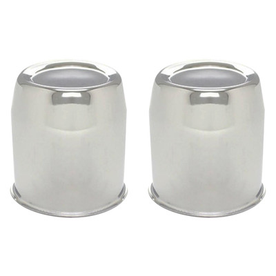 2 Pack - 3.19" Chrome Trailer Wheel Center Cap - CCS006